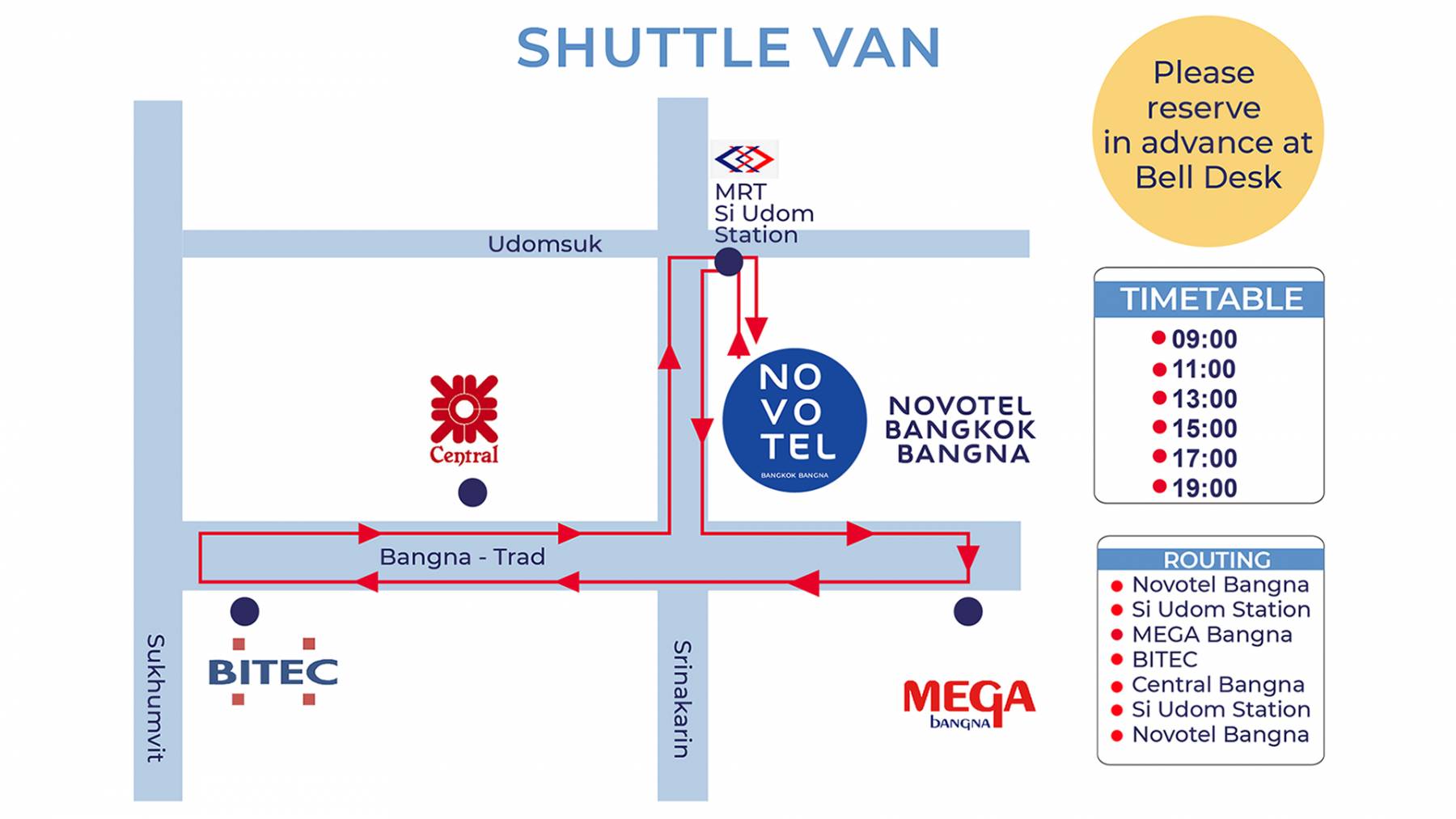Novotel Bangkok Bangna - Shuttle Service