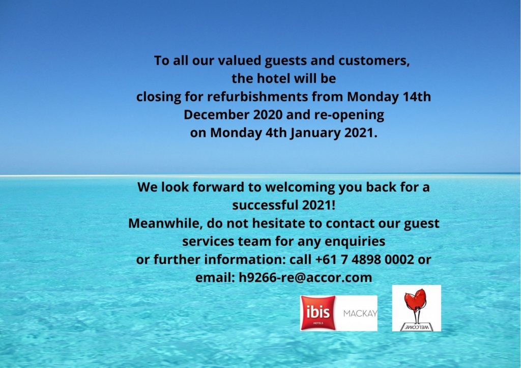 ibis Mackay Hotel - WELCOME TO IBIS MACKAY