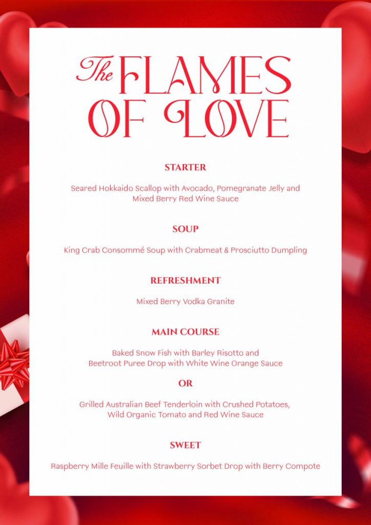 Grand Mercure Phuket Patong - Valentine Menu