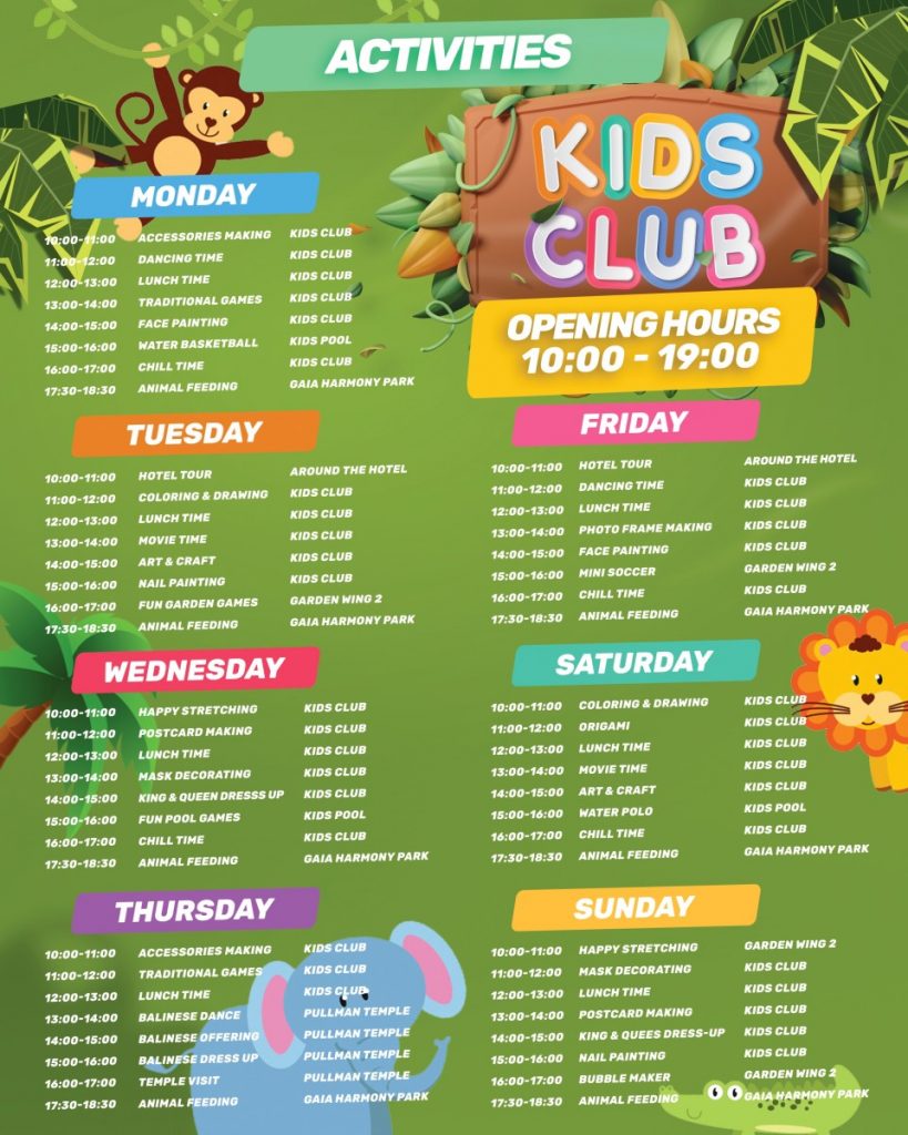 Pullman Bali Legian Beach - Kids Club