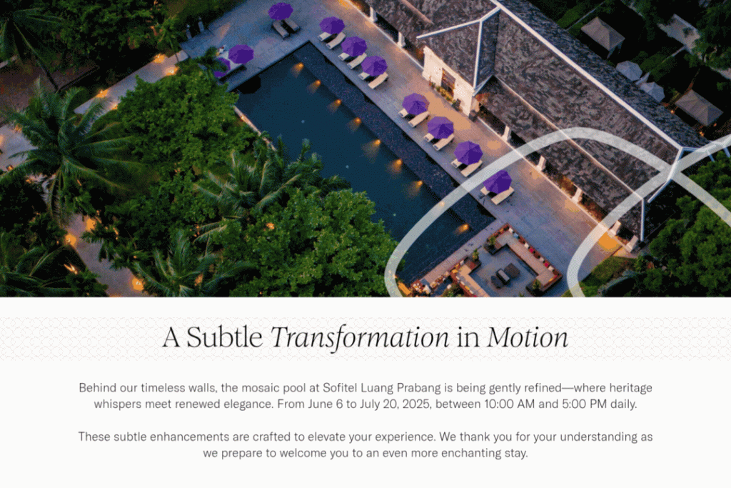 Sofitel Luang Prabang - Pop up Notif Microsite - Sofitel