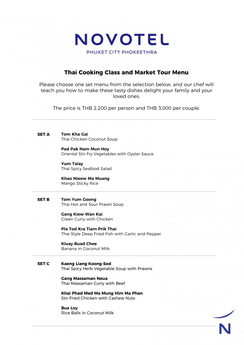 Novotel Phuket City Phokeethra - Thai Cooking Class & Market Tour