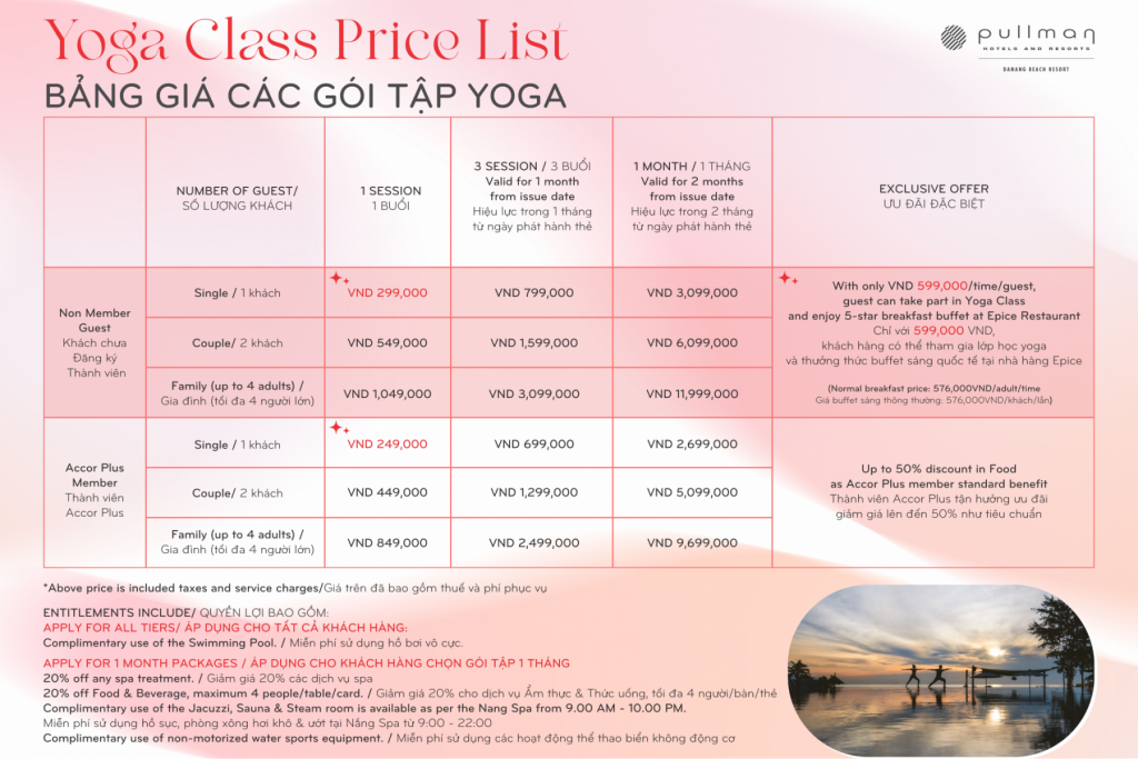 Pullman Danang Beach Resort - Yoga Class