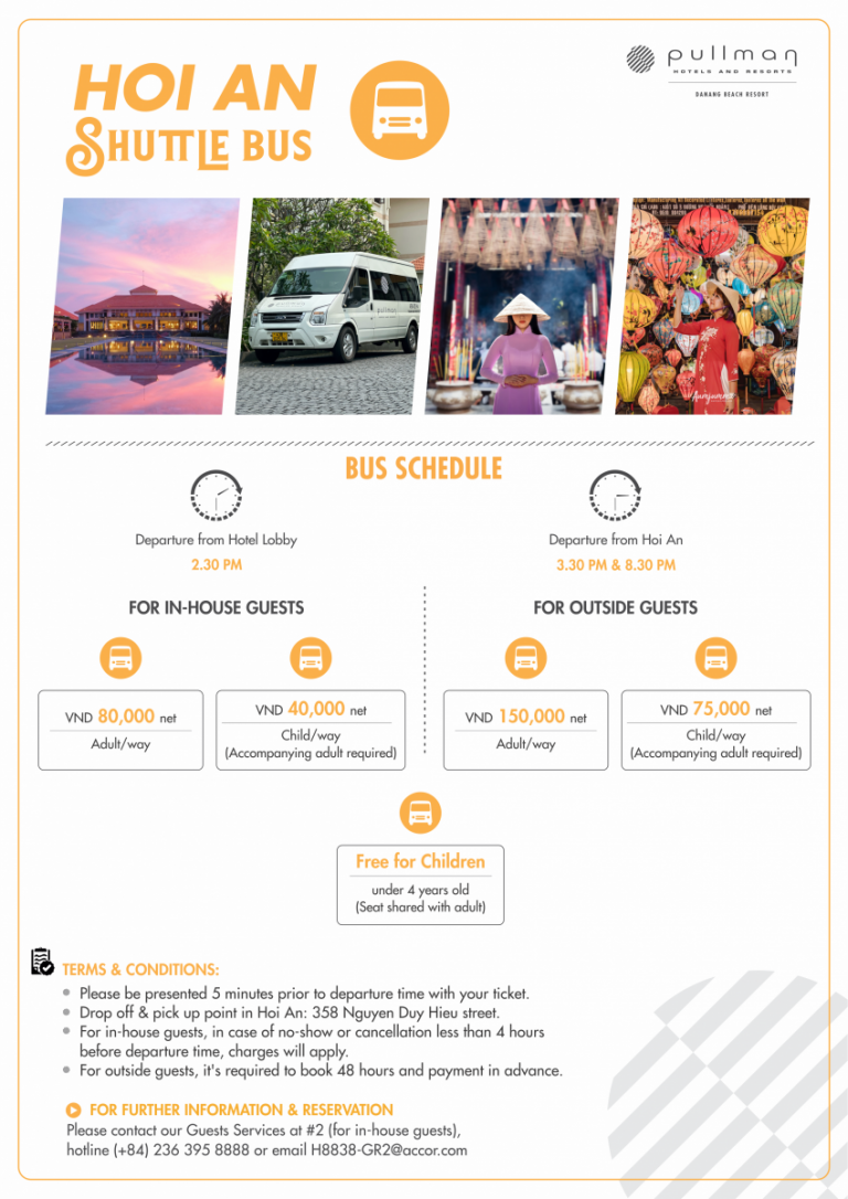 Pullman Danang Beach Resort - Hoi An Shuttle Bus