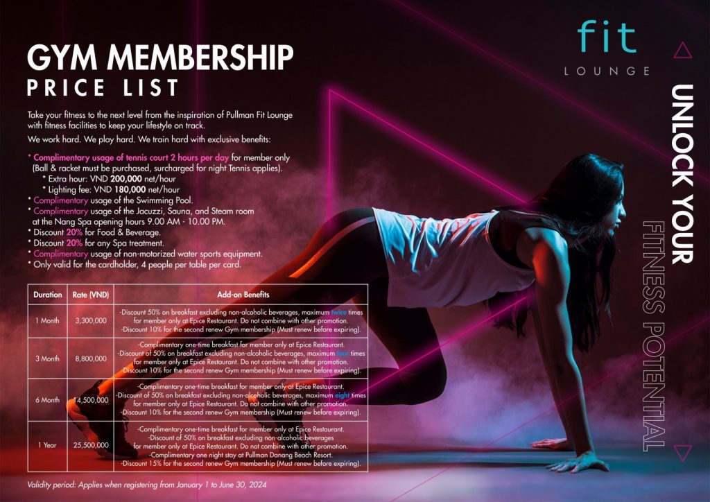 Pullman Danang Beach Resort - Gym & Pool Membership